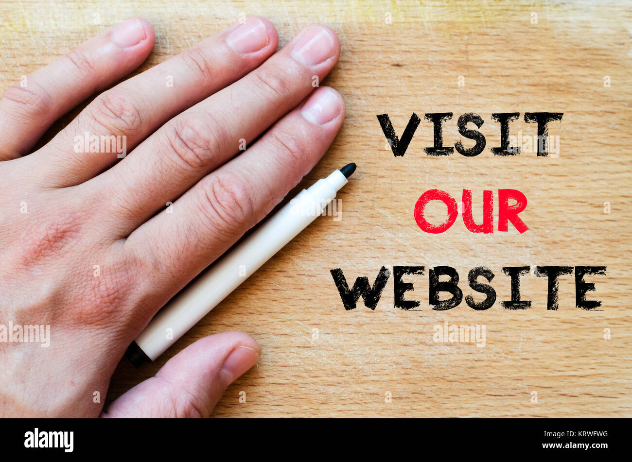 Visit our website text concept Stock Photo - Alamy