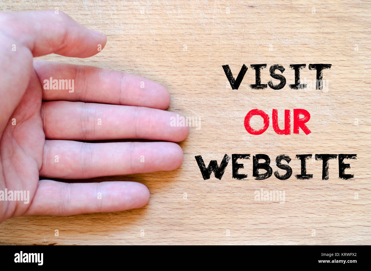 Visit our website text concept Stock Photo - Alamy