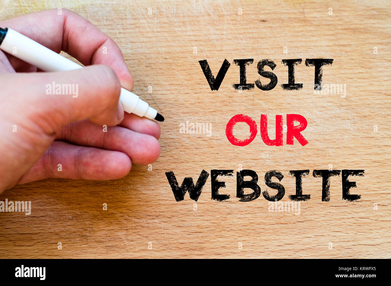 Visit our website text concept Stock Photo - Alamy