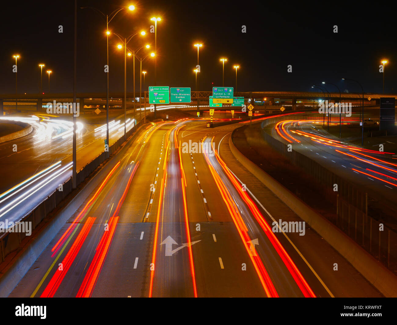 Highway at rush hour, long exposure Stock Photo - Alamy