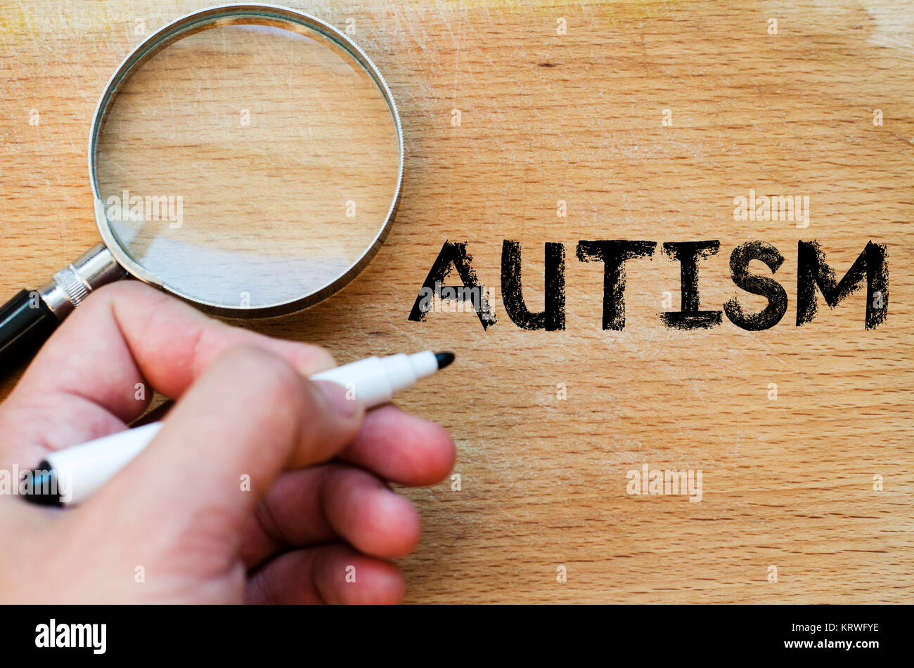 Autism text concept Stock Photo - Alamy