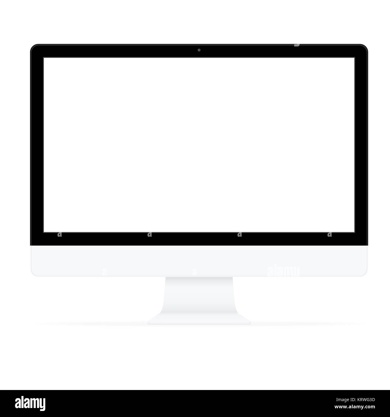 computer flat design drawing on white background Stock Photo - Alamy