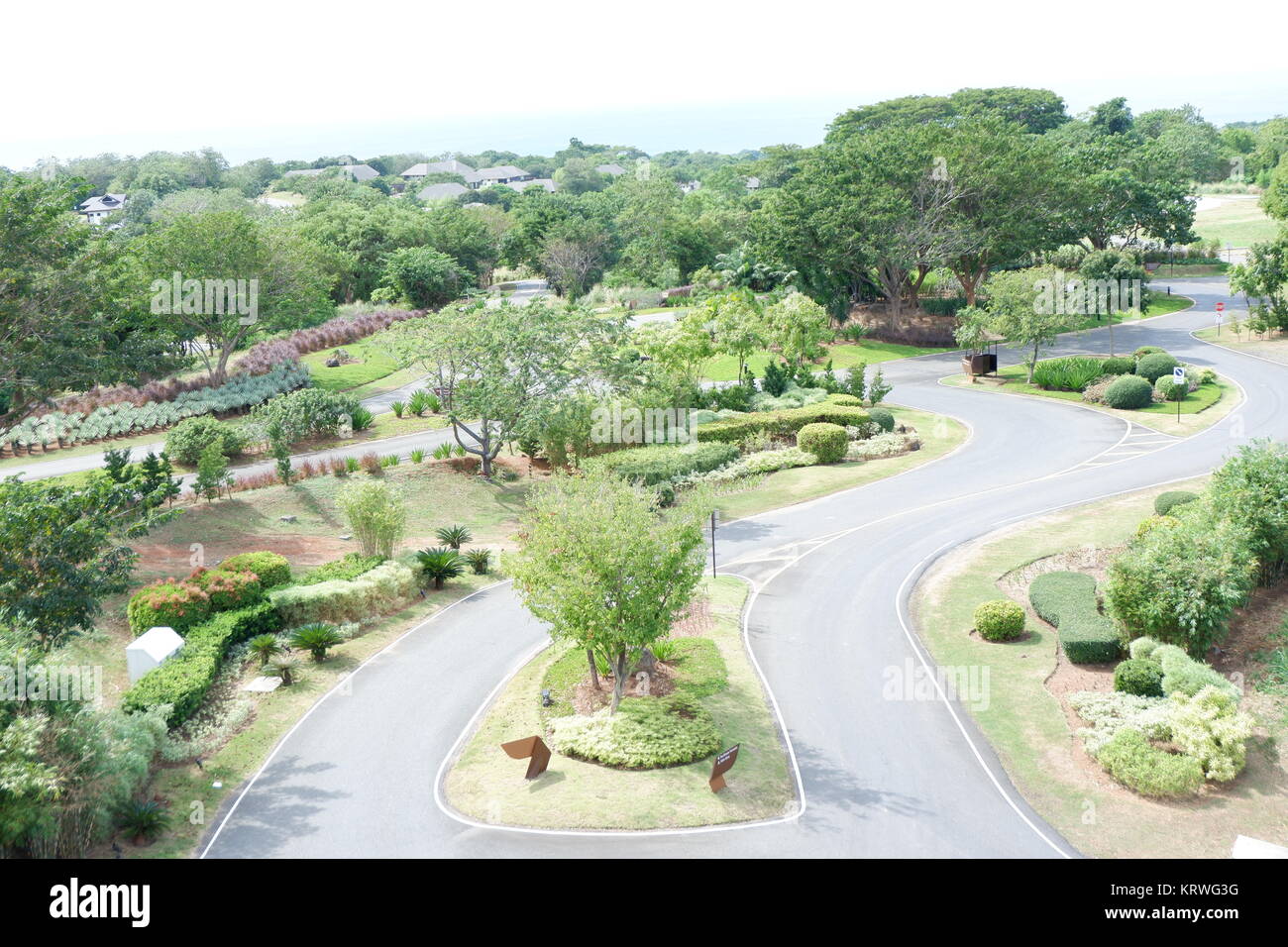 Amazing Drive way with landscape background Stock Photo - Alamy