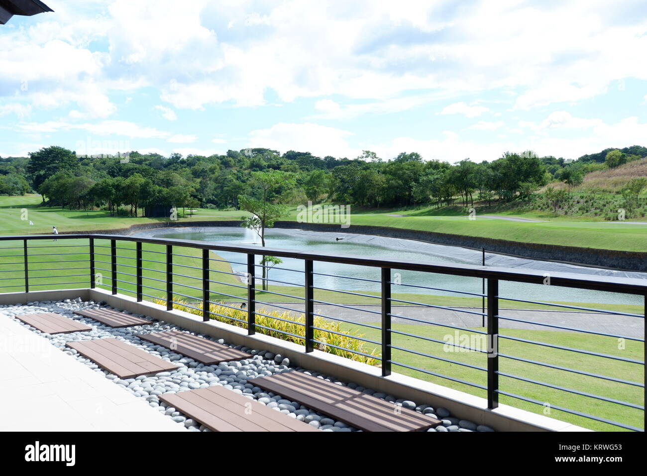 Beautiful background of a golf course and nature background Stock Photo ...