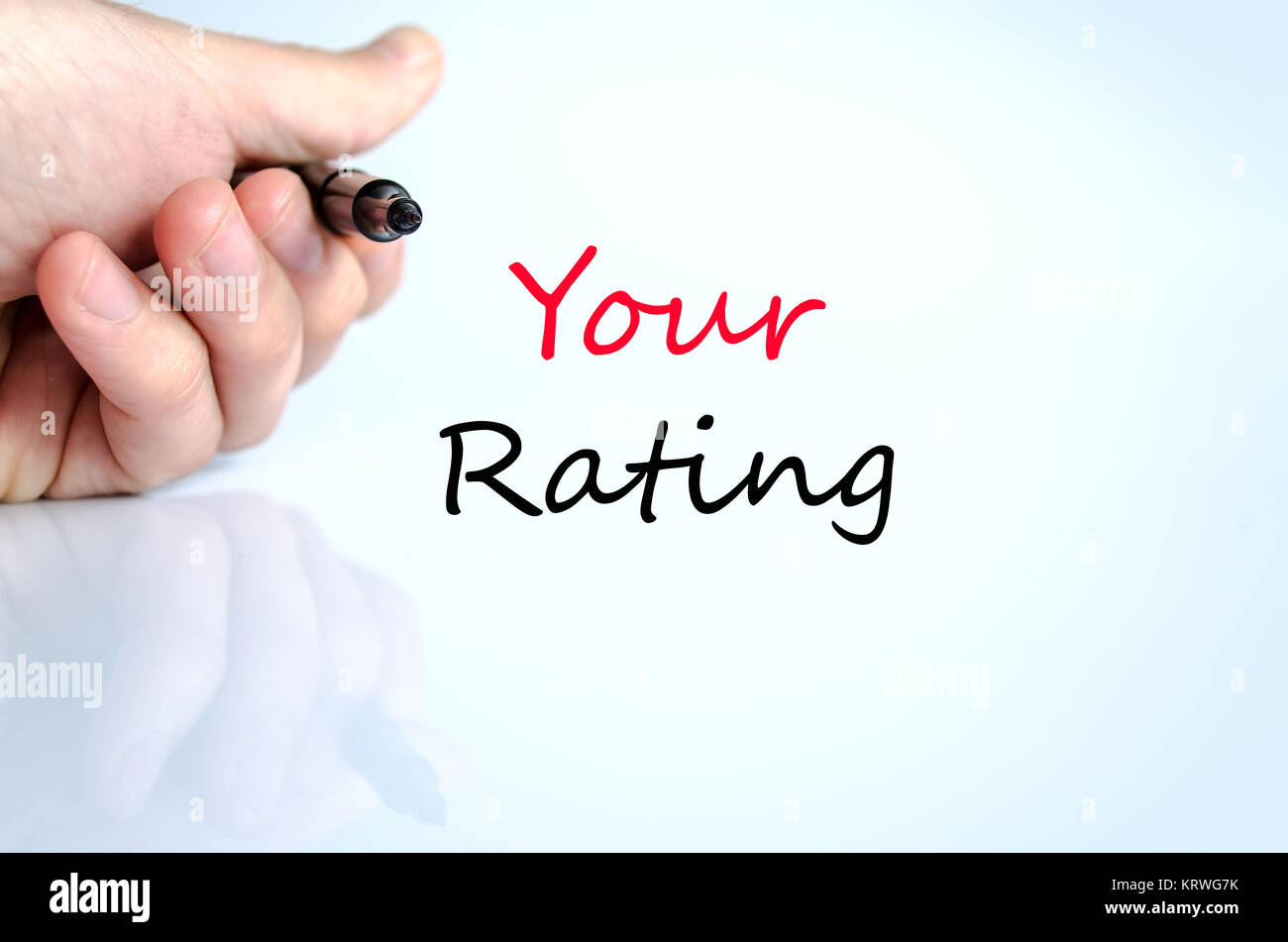 Your rating text concept Stock Photo - Alamy