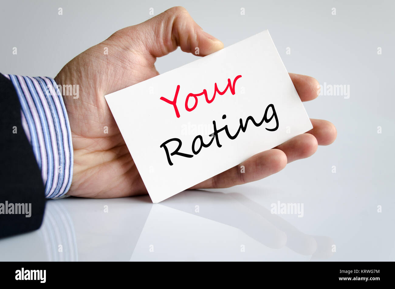 Your rating text concept Stock Photo - Alamy