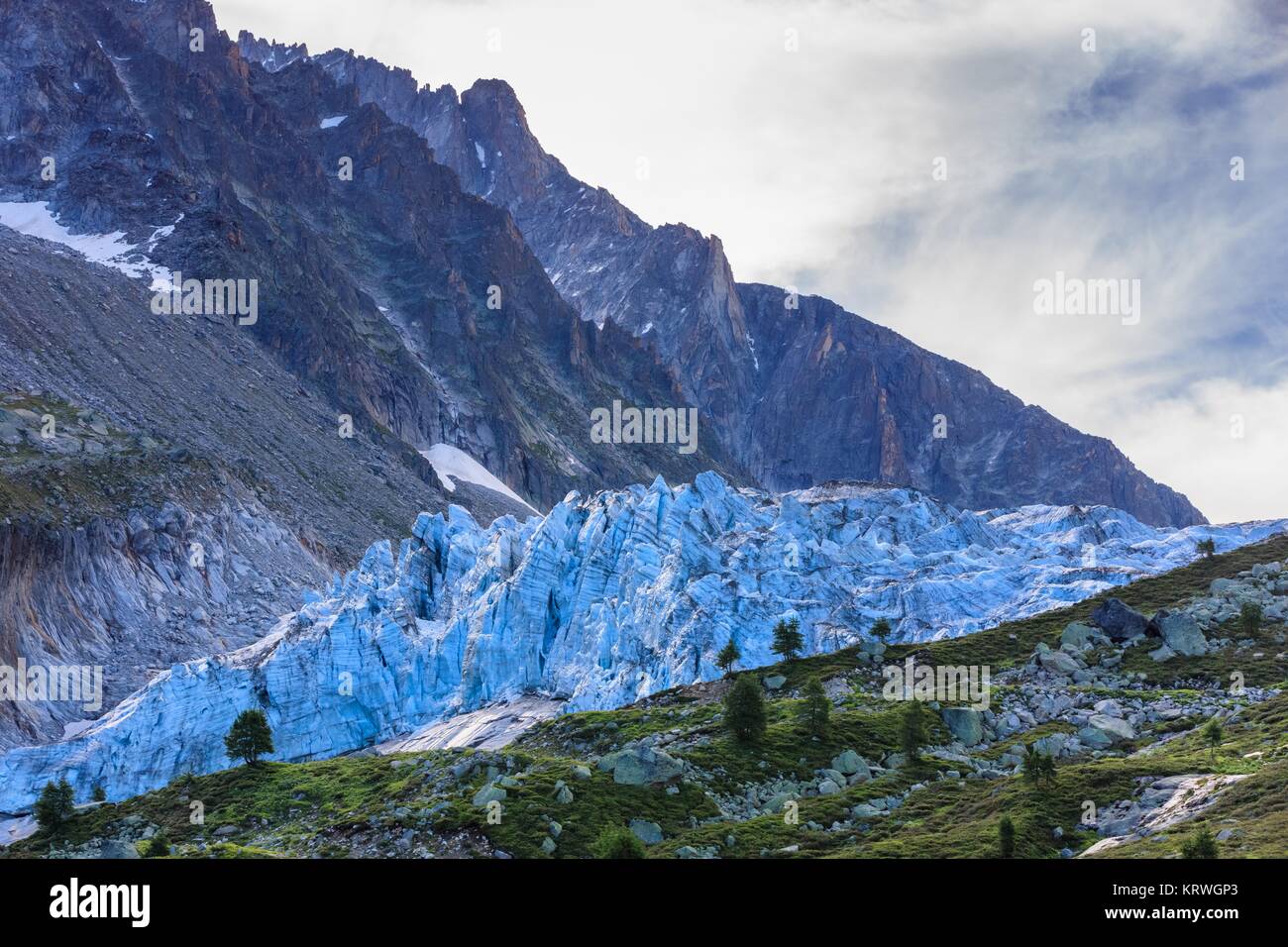 Argentiere Glacier in Chamonix Alps, France Stock Photo - Alamy