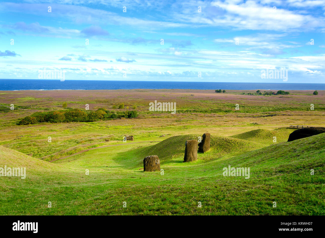 Easter Island Landscape Stock Photo - Alamy
