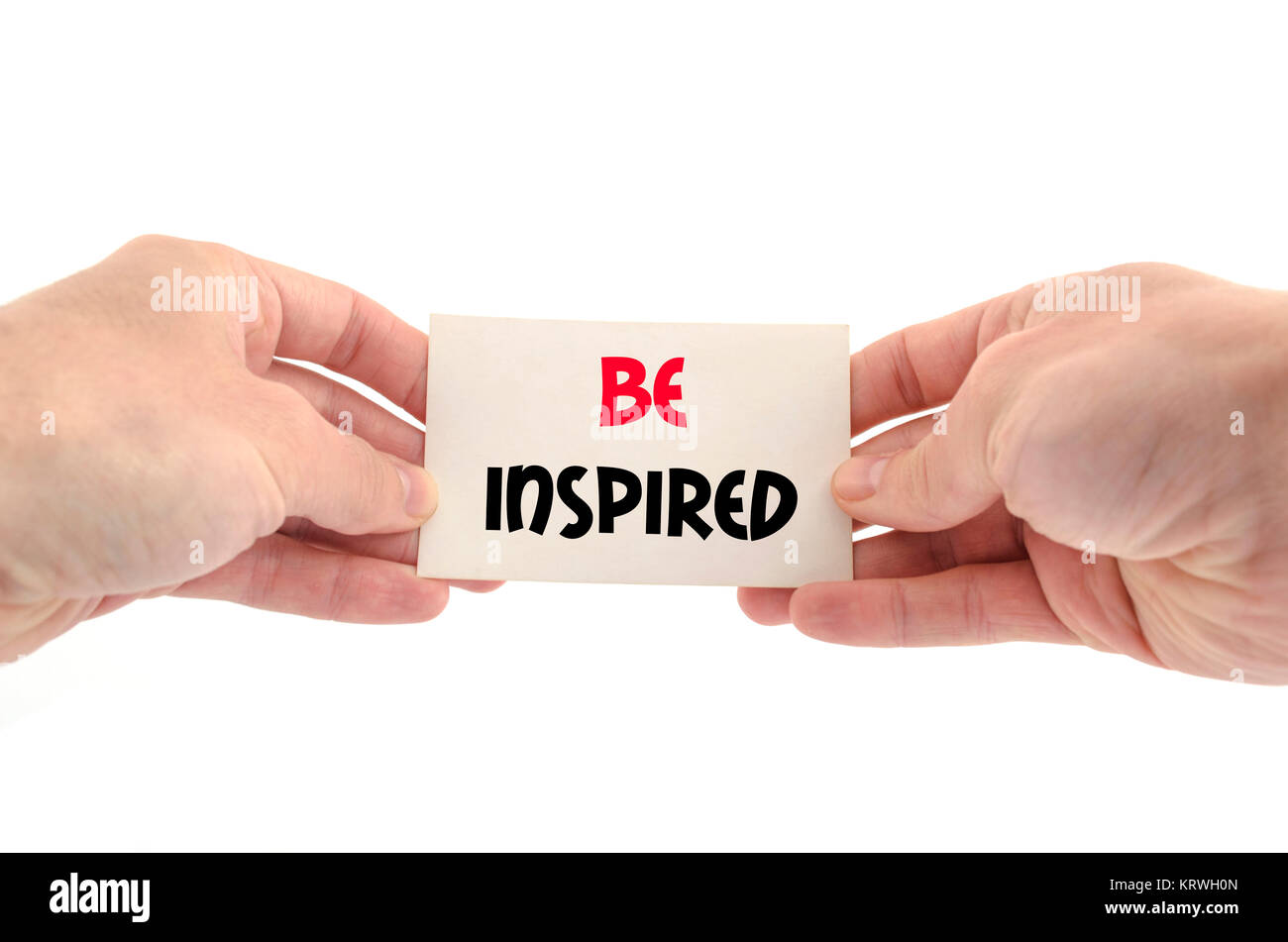 Be inspired text concept Stock Photo - Alamy