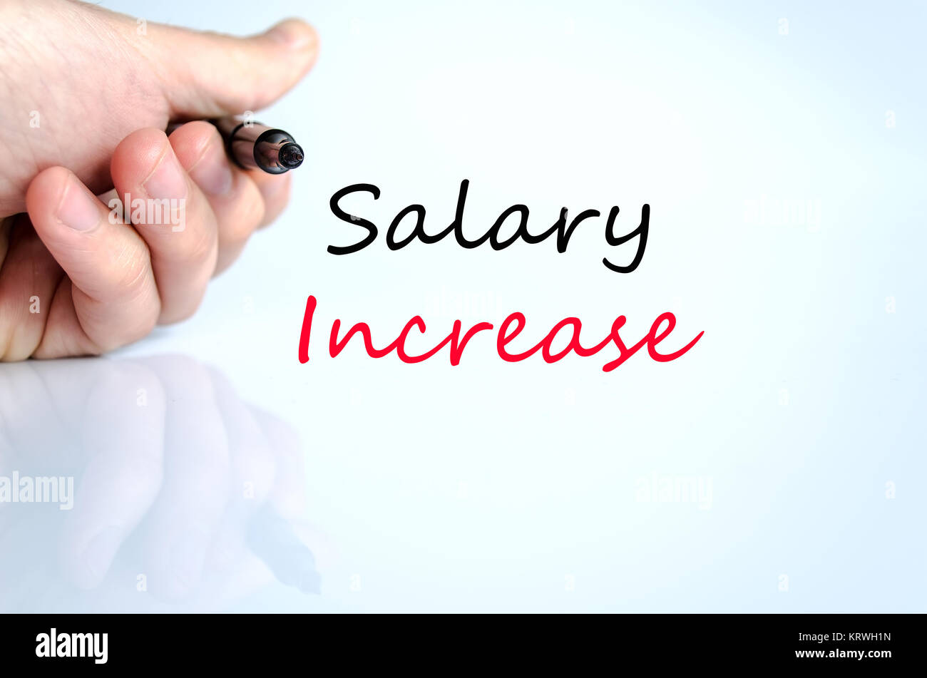 Salary increase text concept Stock Photo - Alamy