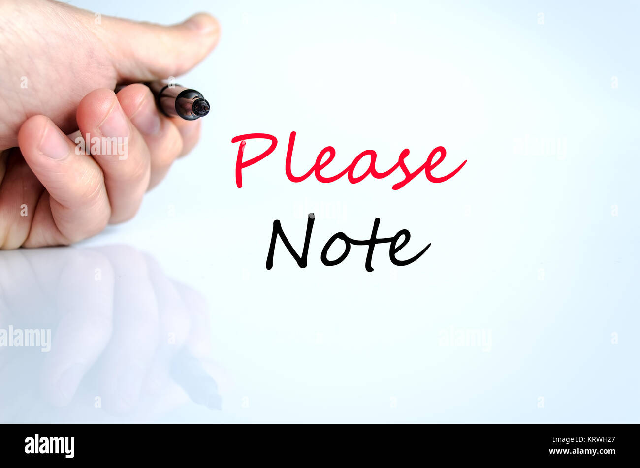 Please note text concept Stock Photo - Alamy