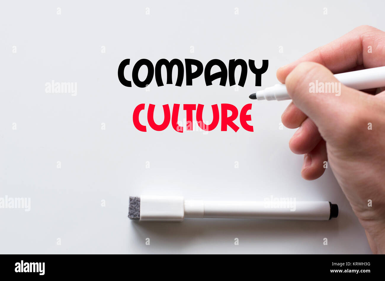 Company culture written on whiteboard Stock Photo - Alamy