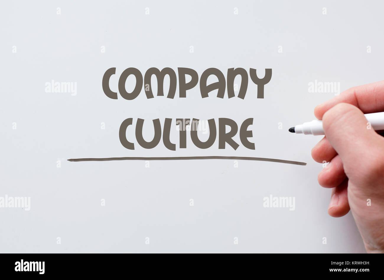 Company culture written on whiteboard Stock Photo - Alamy