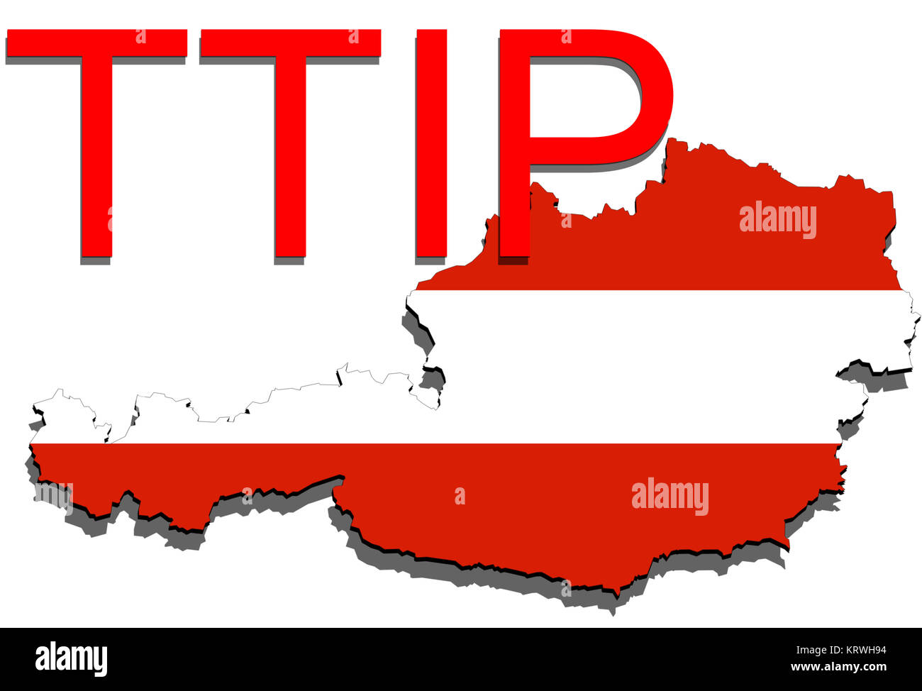 TTIP - Transatlantic Trade and Investment Partnership on Austria map ...