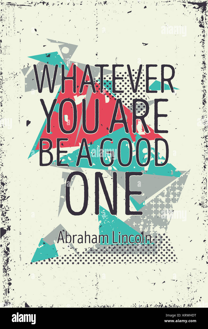 Creative bold abstract poster with quote Stock Photo - Alamy