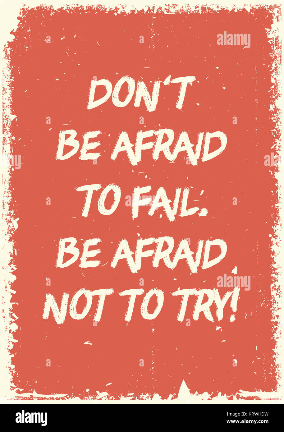 Creative poster with quote and grunge background Stock Photo - Alamy