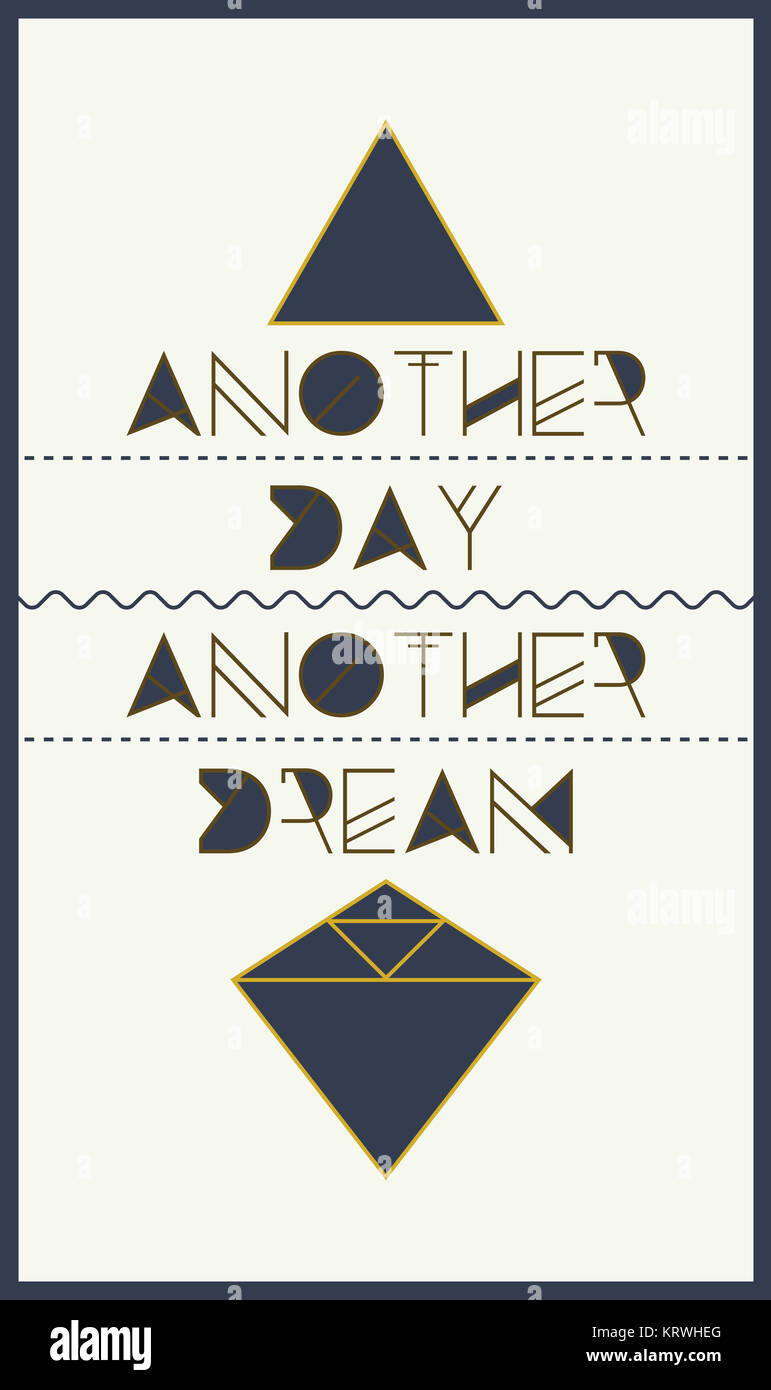 simple geometric motivational poster Stock Photo - Alamy