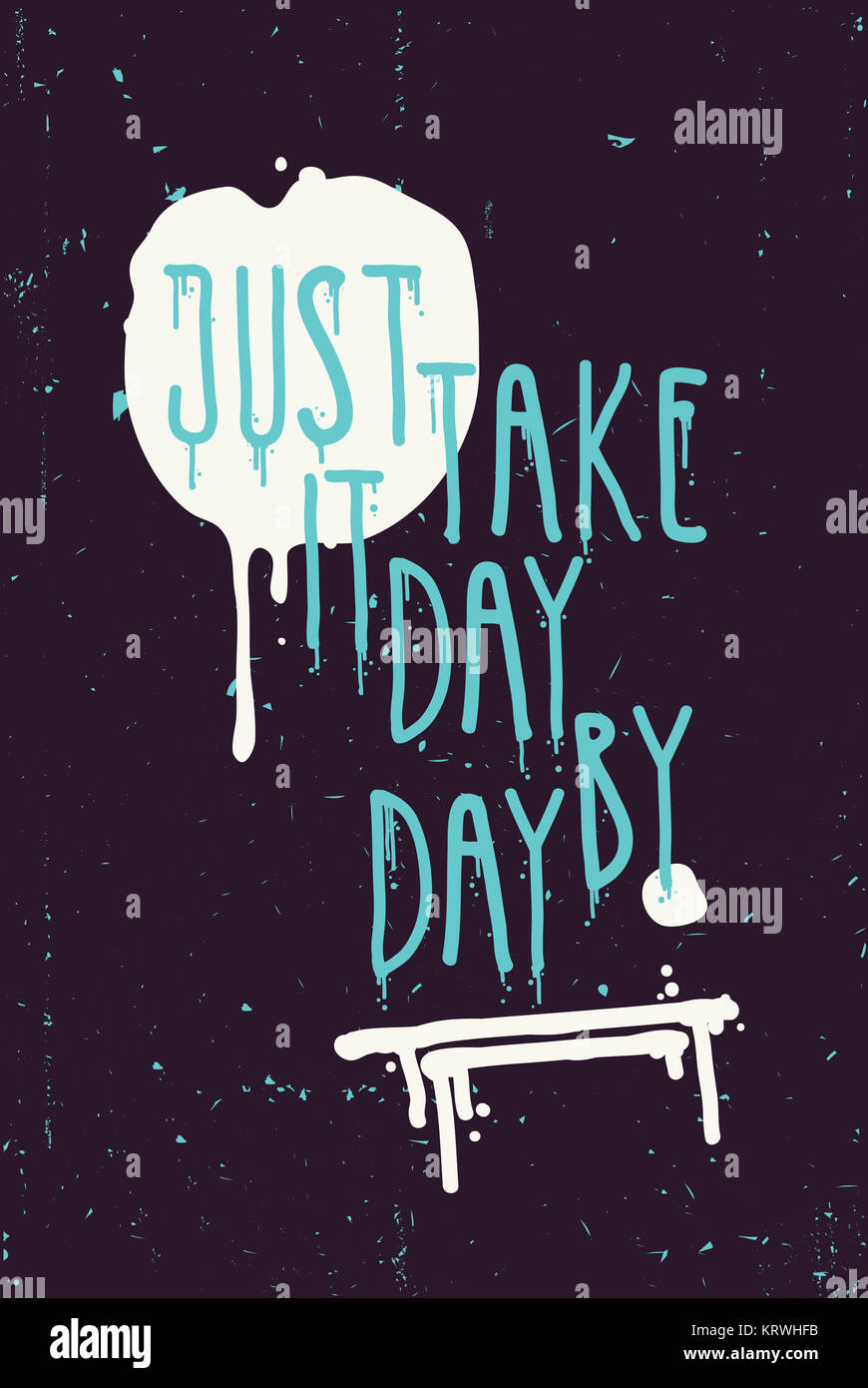 Vintage grunge quote poster. Doodles Stock Photo - Alamy