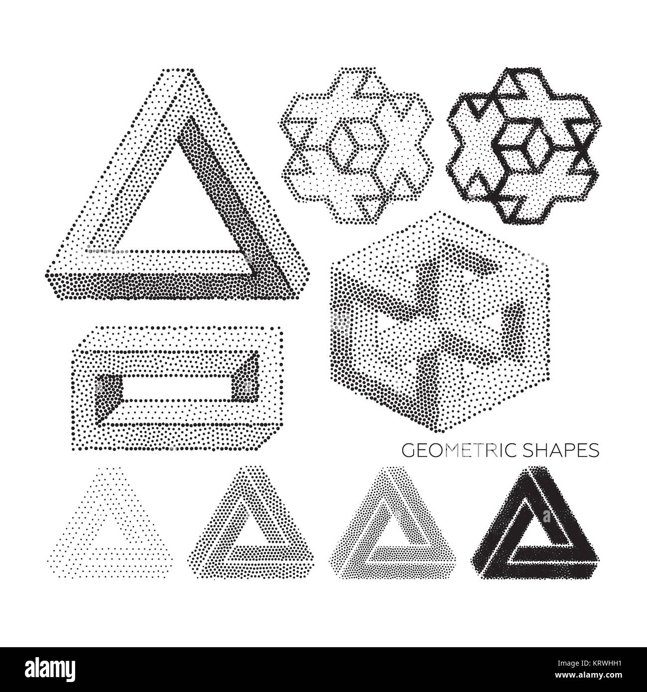 3d math shapes vector Cut Out Stock Images & Pictures - Alamy