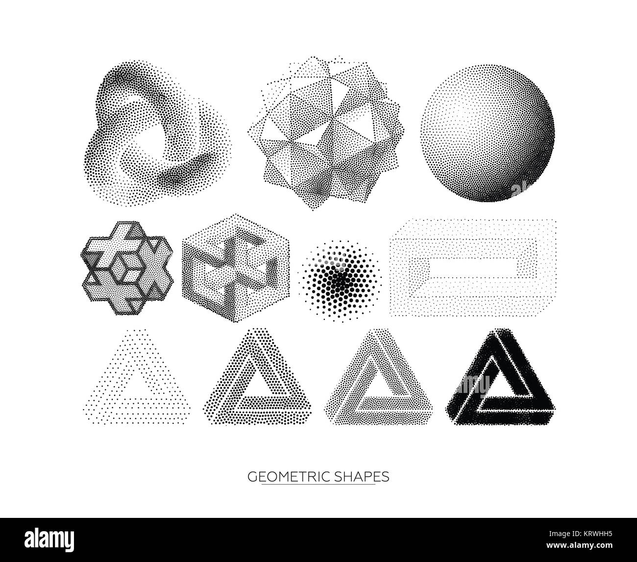 3d math shapes vector Cut Out Stock Images & Pictures - Alamy