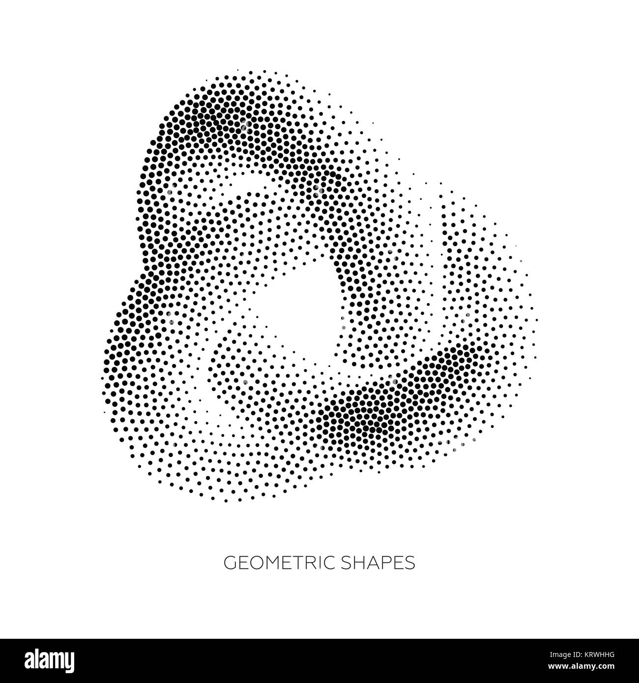 Three-dimensional geometric figures collected from points Stock Photo ...