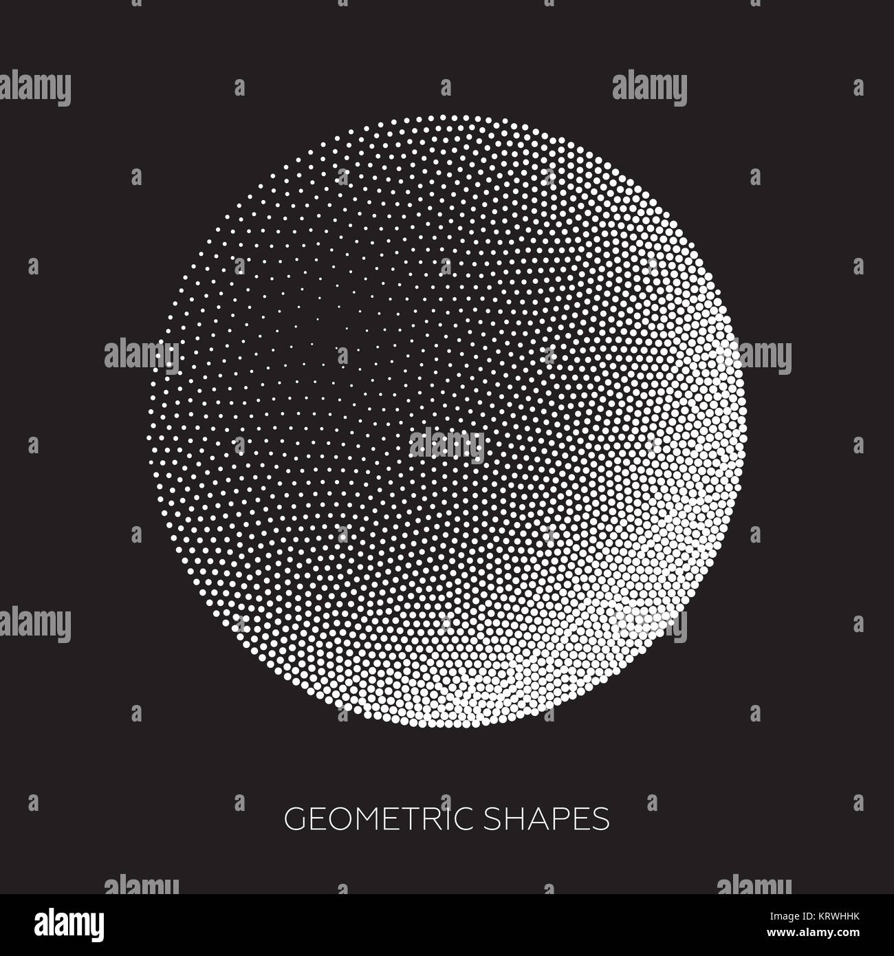 Three-dimensional geometric figures collected from points Stock Photo ...