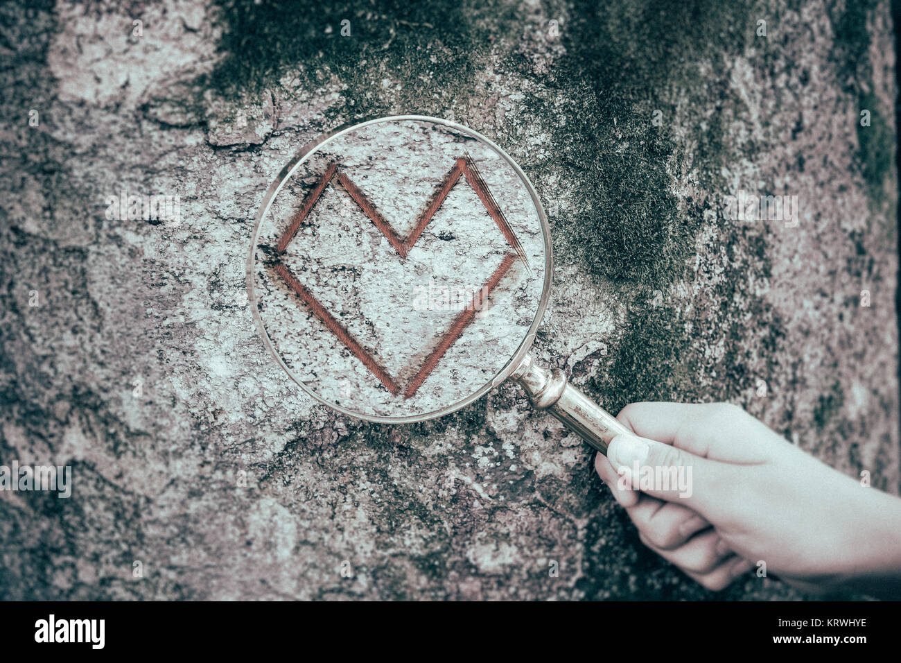 Find the true love,cross processed colors Stock Photo - Alamy