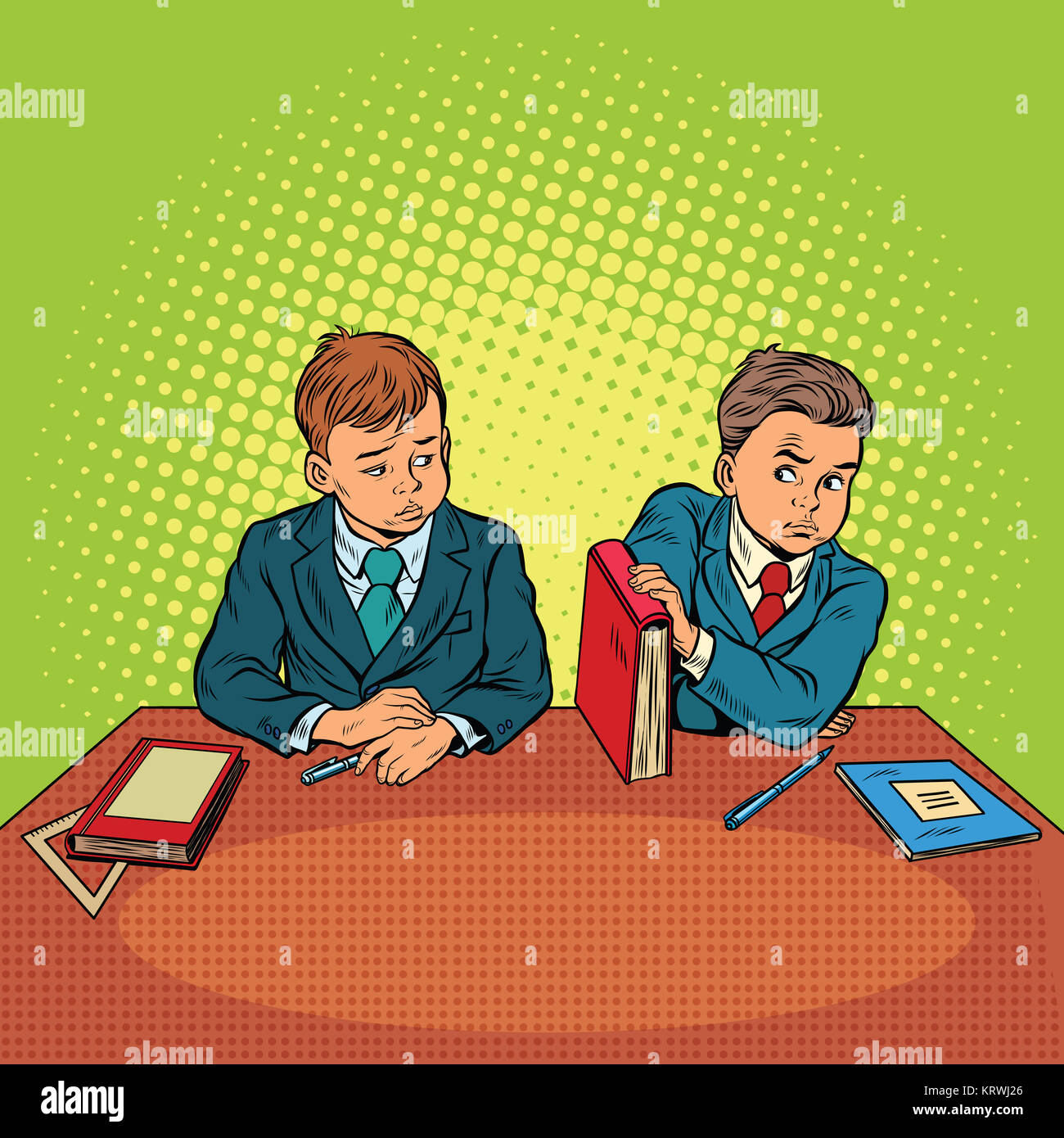 Two boys in school, bulling, discrimination Stock Photo - Alamy
