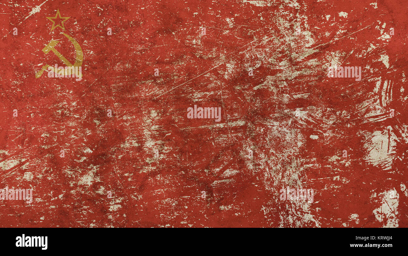 Old grunge vintage faded USSR Soviet Union flag Stock Photo - Alamy
