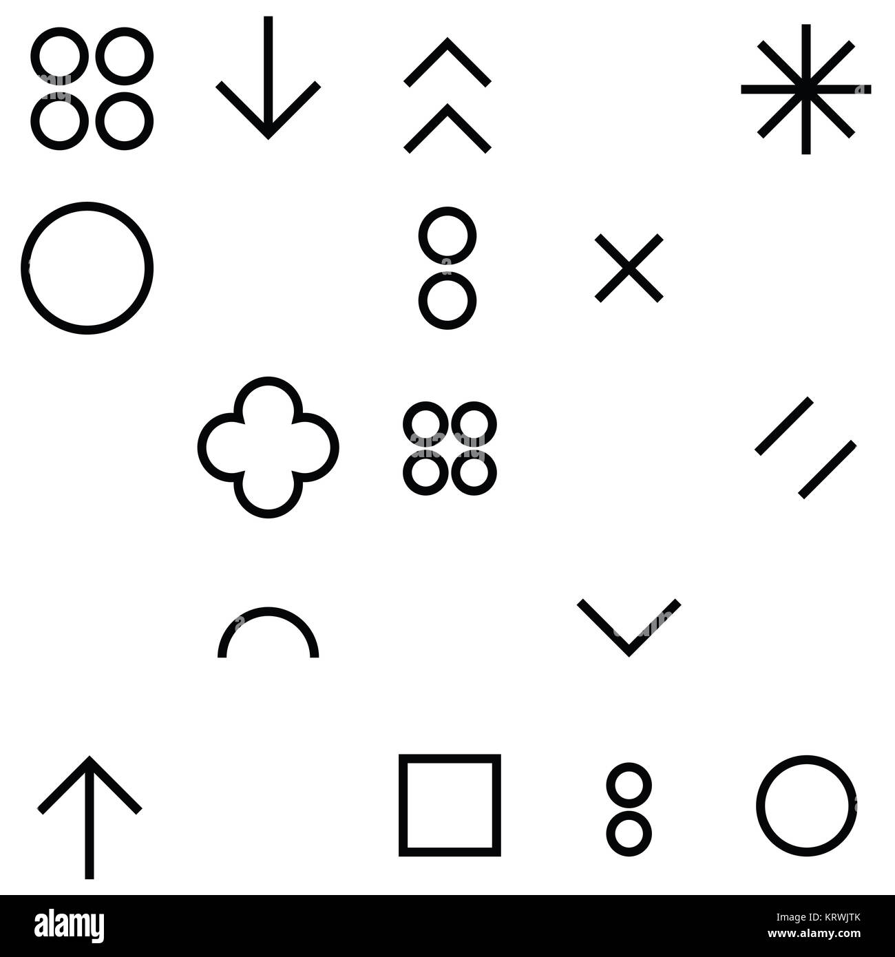 90's geometric vector shapes Black and White Stock Photos & Images - Alamy