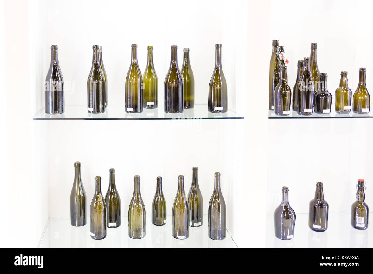 Empty bottle of wine on a white background Stock Photo - Alamy