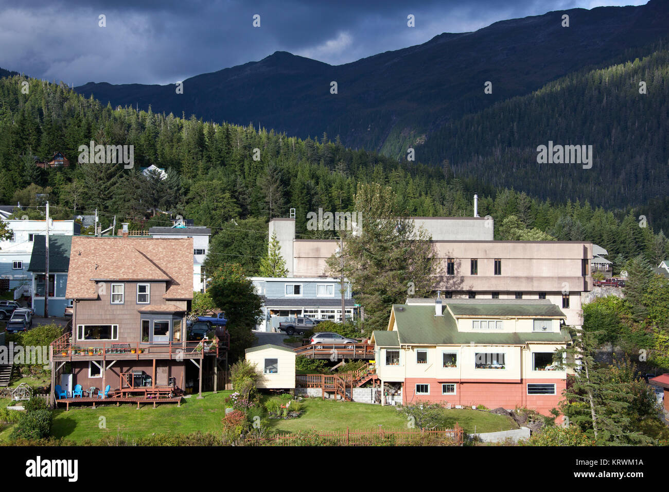 Ketchikan Town Houses Stock Photo - Alamy