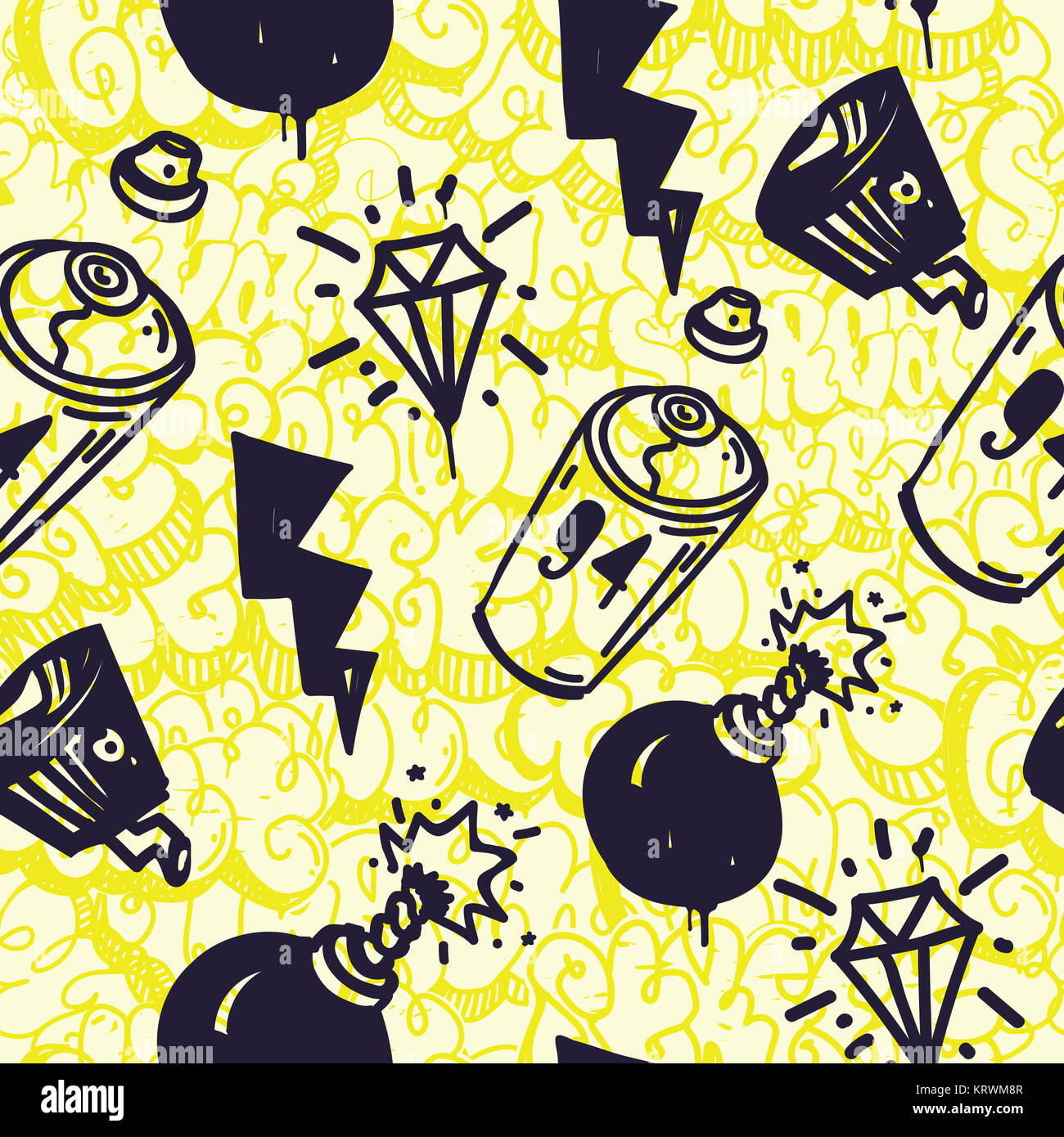graffiti seamless pattern Stock Photo - Alamy
