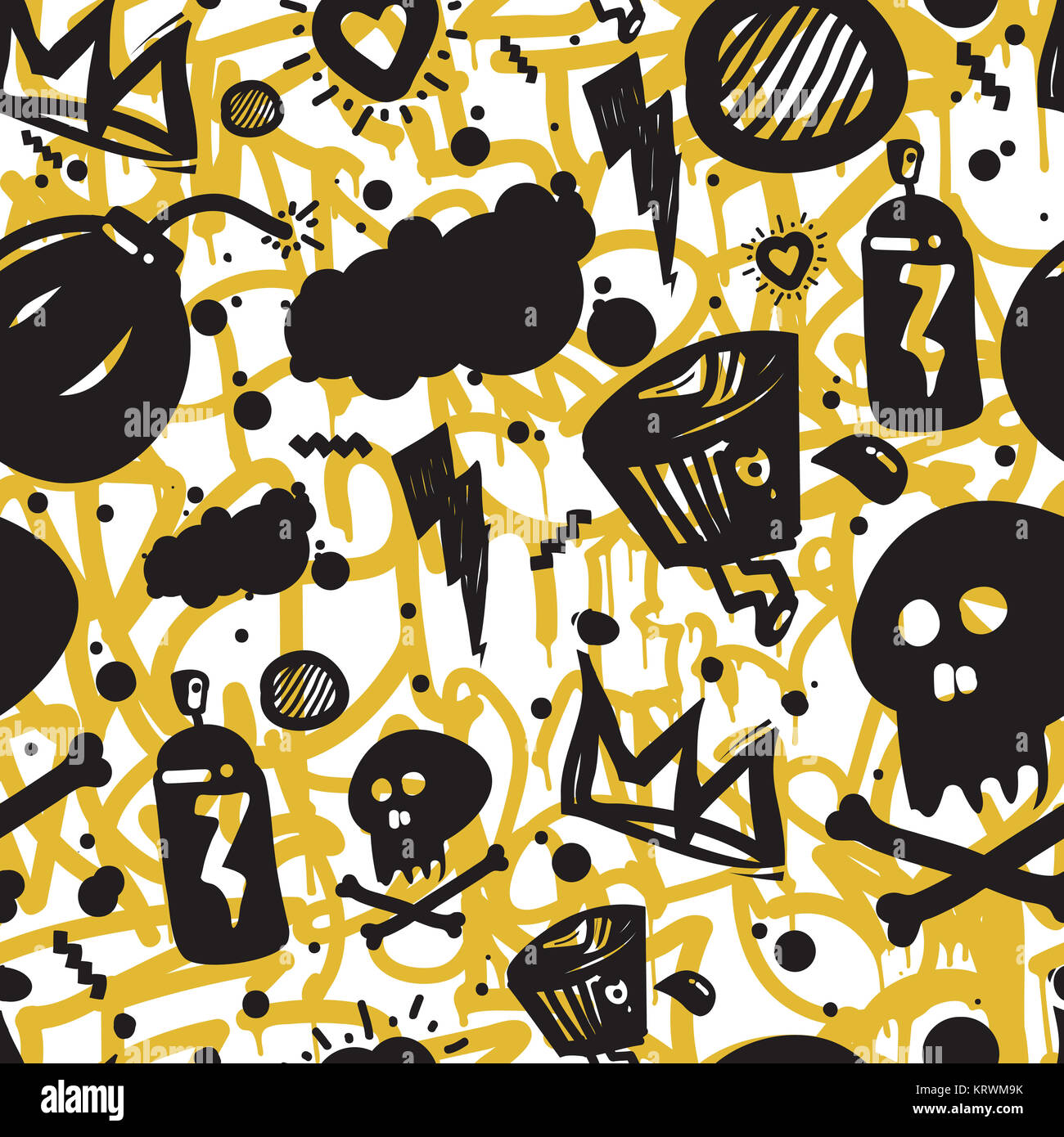 graffiti seamless pattern Stock Photo - Alamy