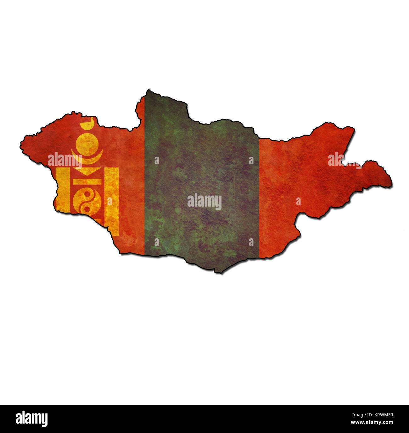 Mongolia flag map hi-res stock photography and images - Alamy