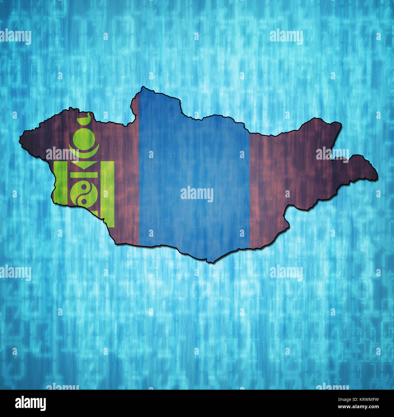 Mongolia flag map hi-res stock photography and images - Alamy