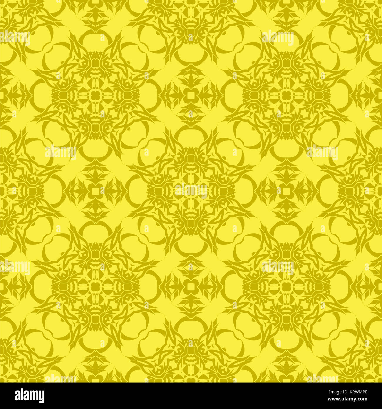 Yellow Ornamental Seamless Line Pattern Stock Photo - Alamy