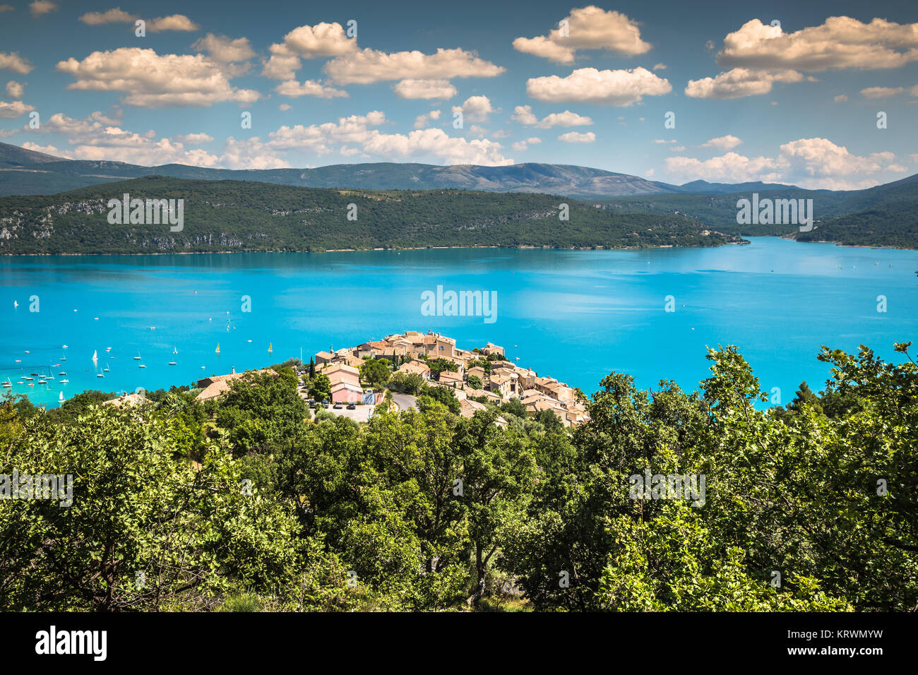 Lac de Sainte-Croix, Lake of Sainte-Croix, Gorges du Verdon, Provence ...