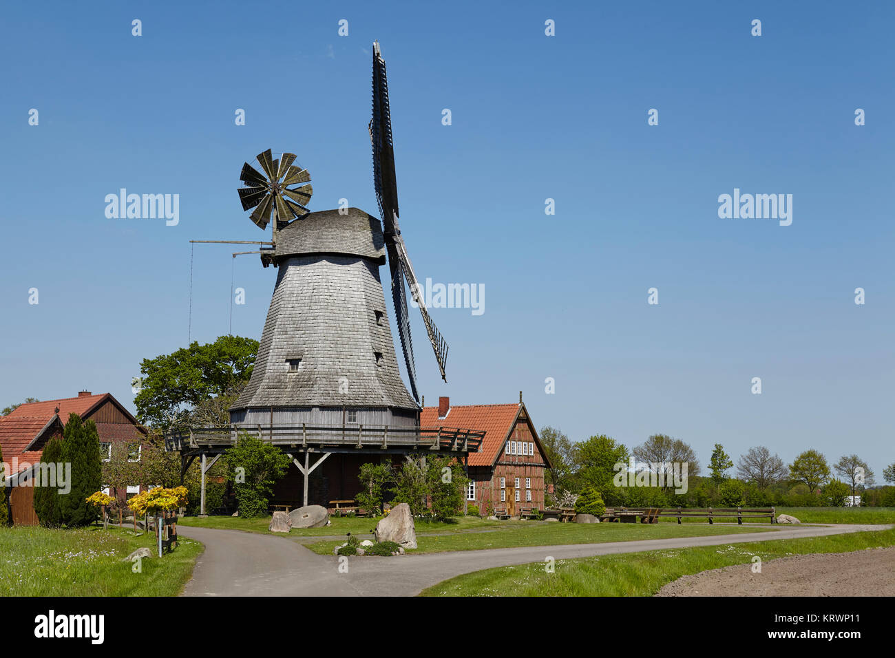 windmill messlingen (petershagen,germany Stock Photo - Alamy