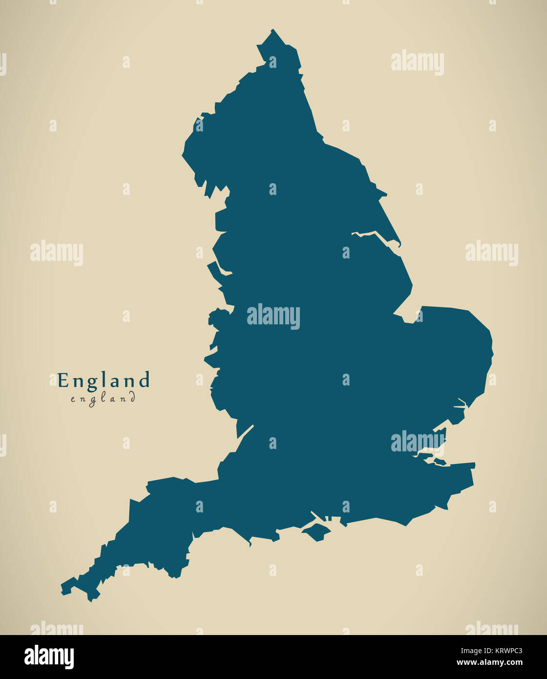 England counties map hi-res stock photography and images - Alamy