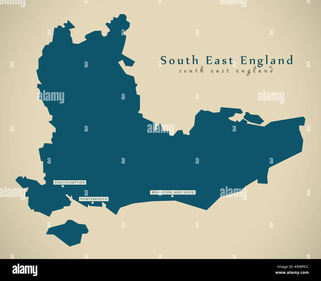 South england map hi-res stock photography and images - Alamy