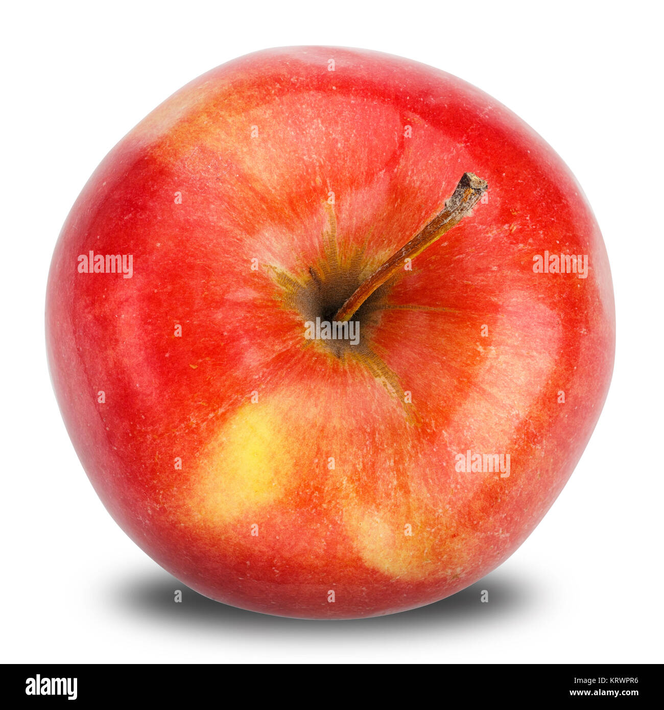 Ripe red apple isolated on white. With clipping path Stock Photo - Alamy