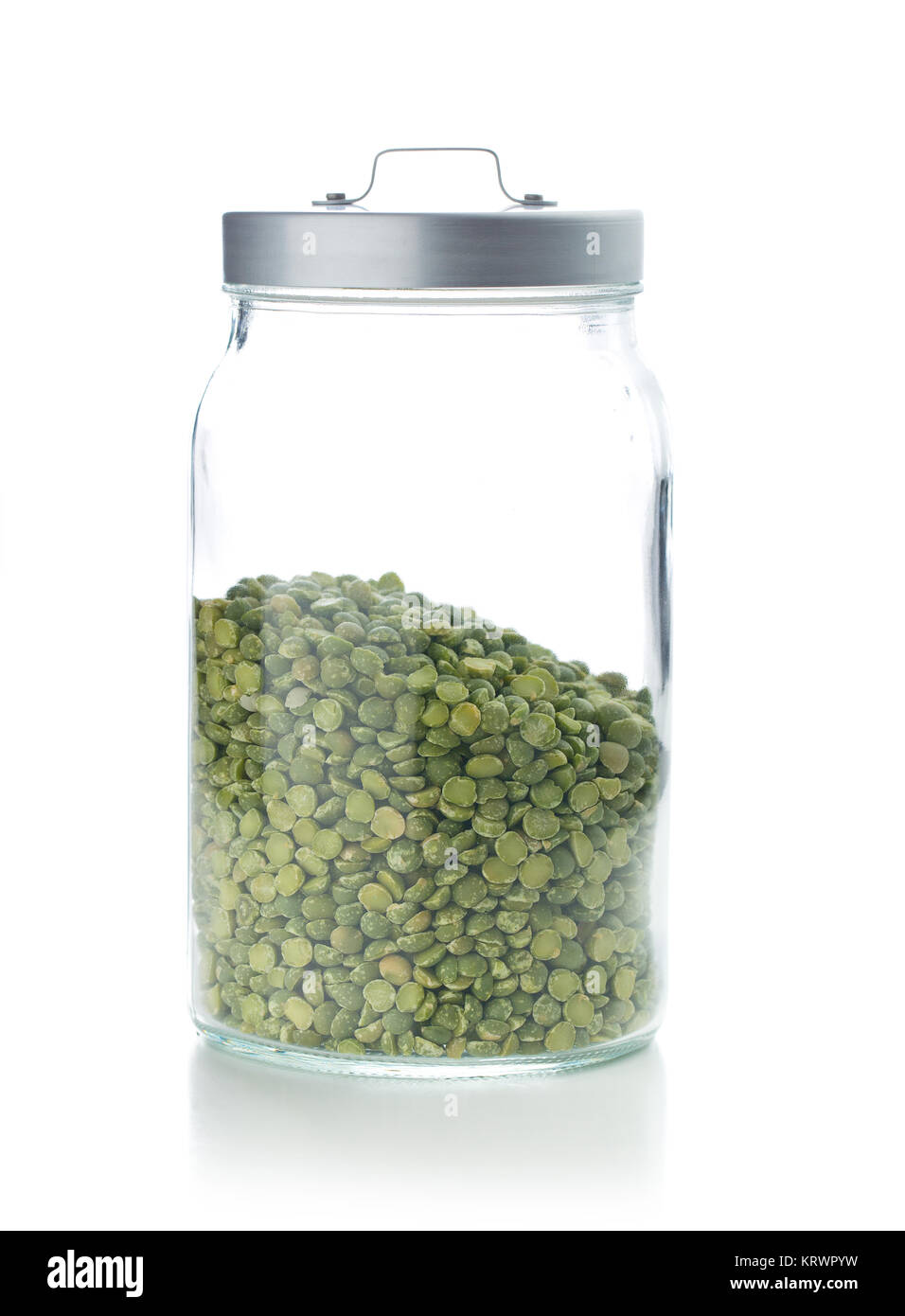 Green split peas in jar Stock Photo - Alamy