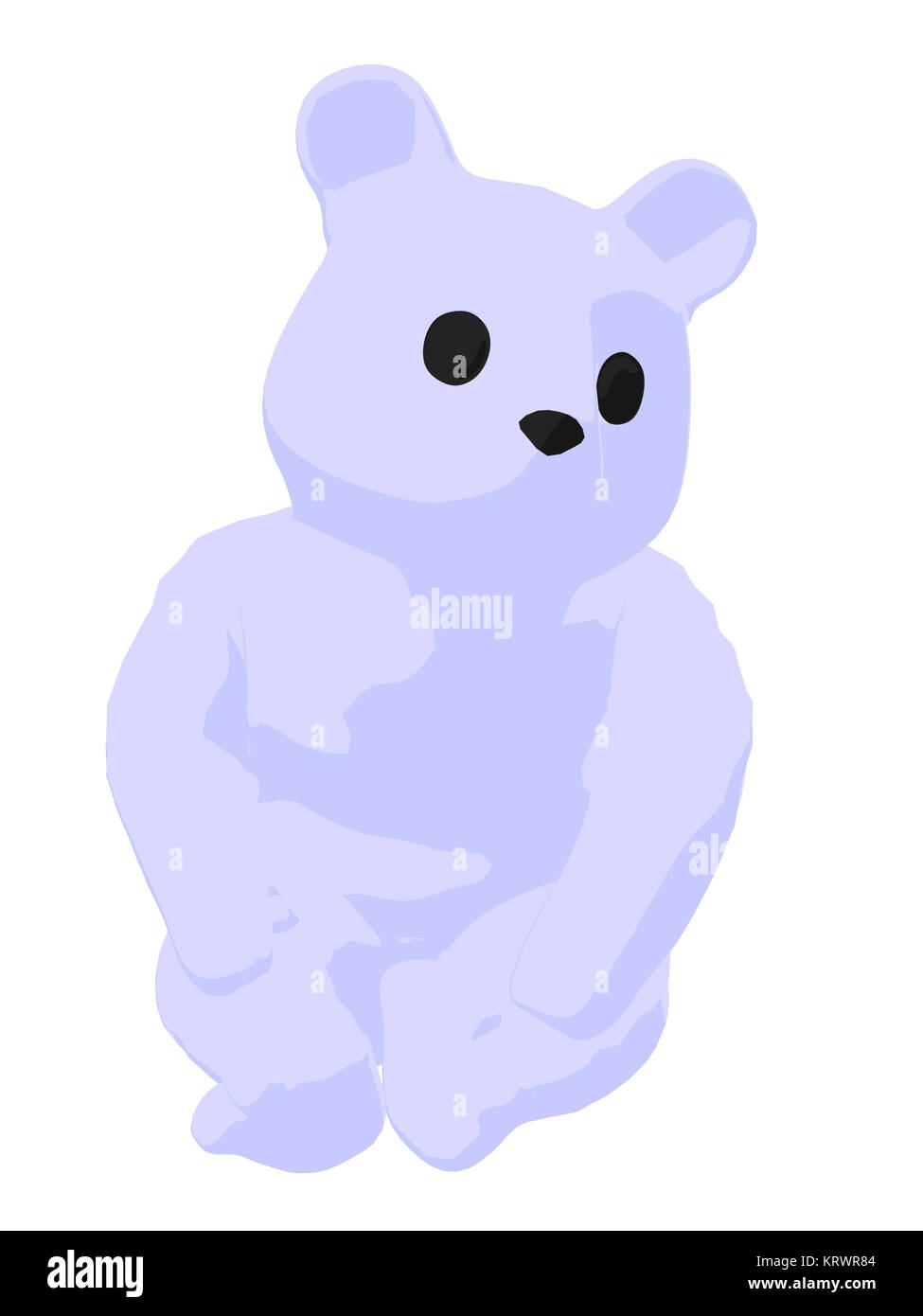 White baby bear on a white background Stock Photo - Alamy