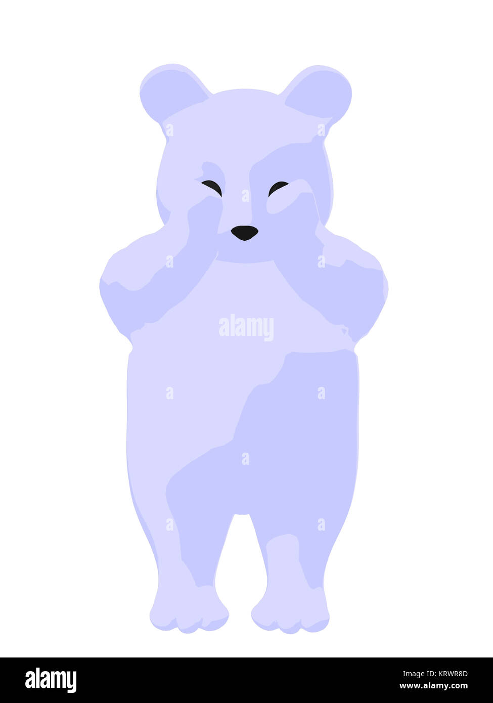 White baby bear on a white background Stock Photo - Alamy