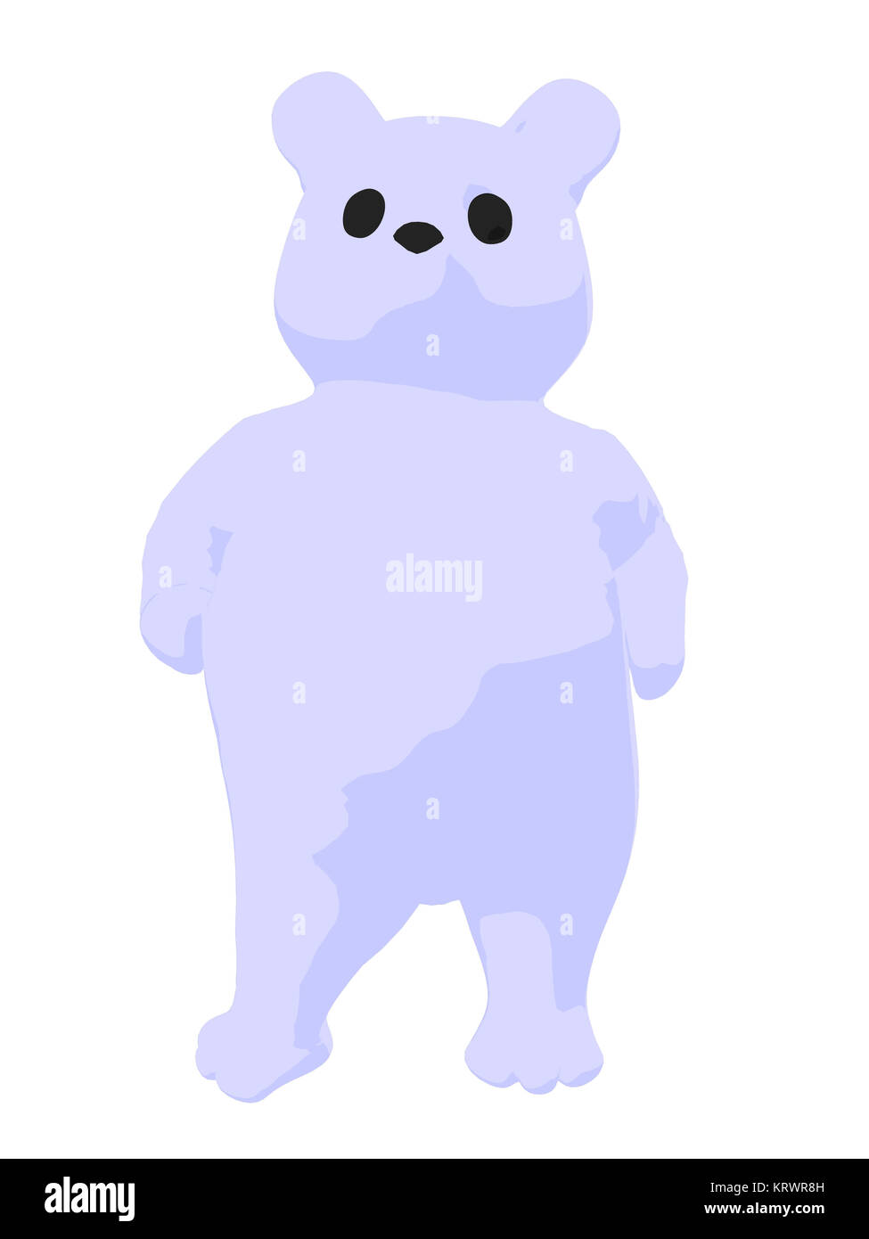 White baby bear on a white background Stock Photo - Alamy