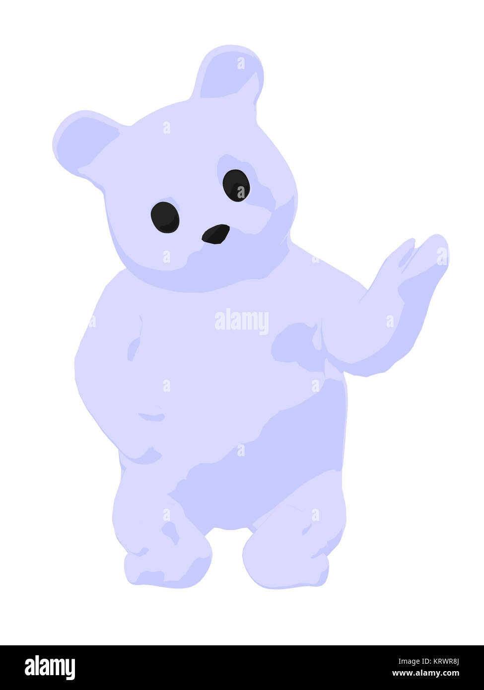 White baby bear on a white background Stock Photo - Alamy
