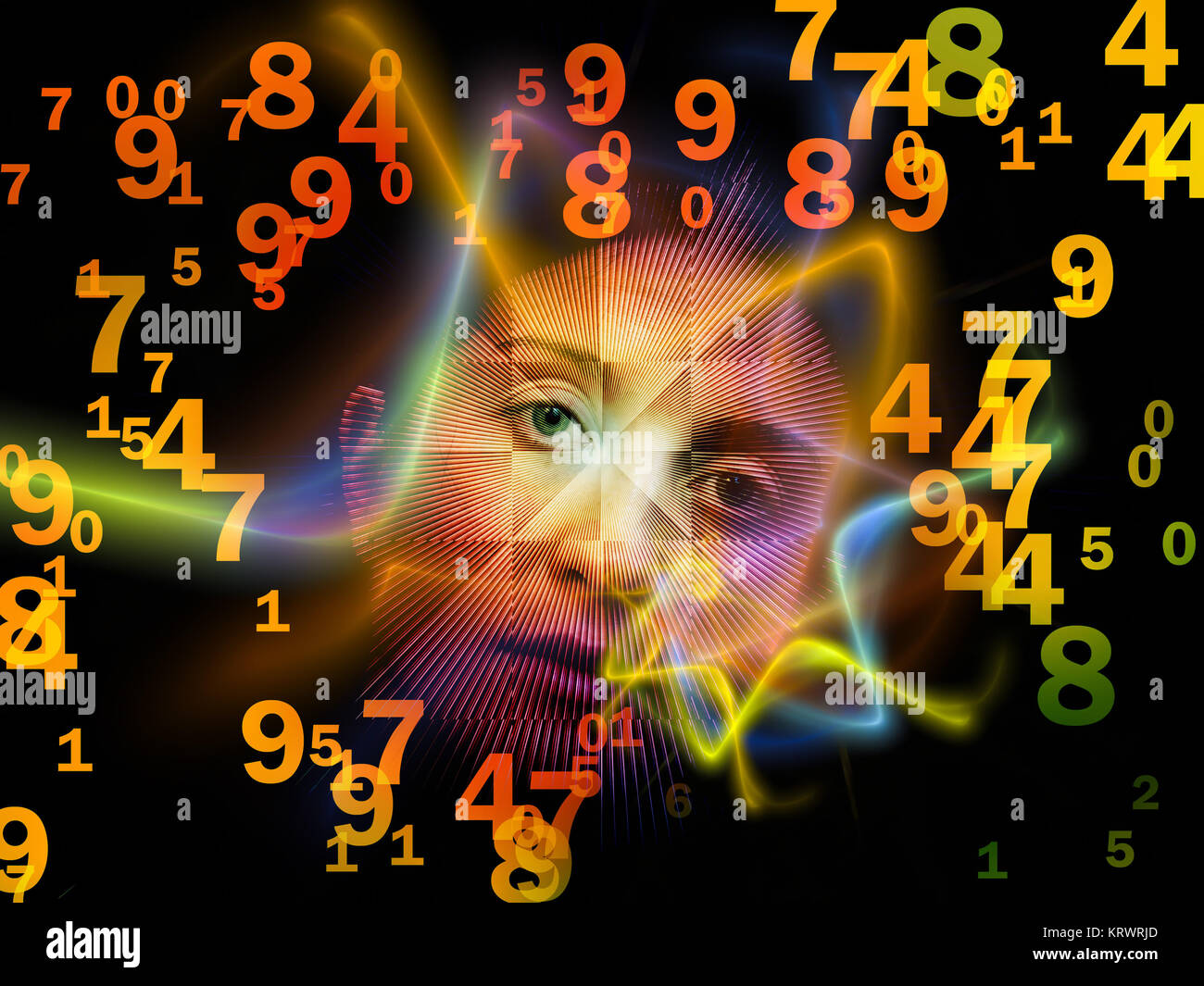 Processing World of Numbers Stock Photo - Alamy
