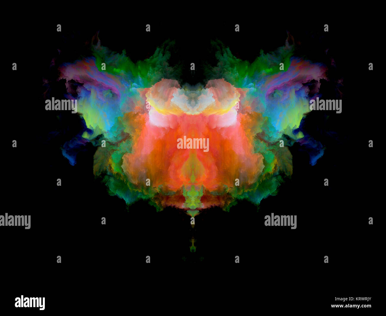 Color Rorschach Test Pattern Stock Photo - Alamy