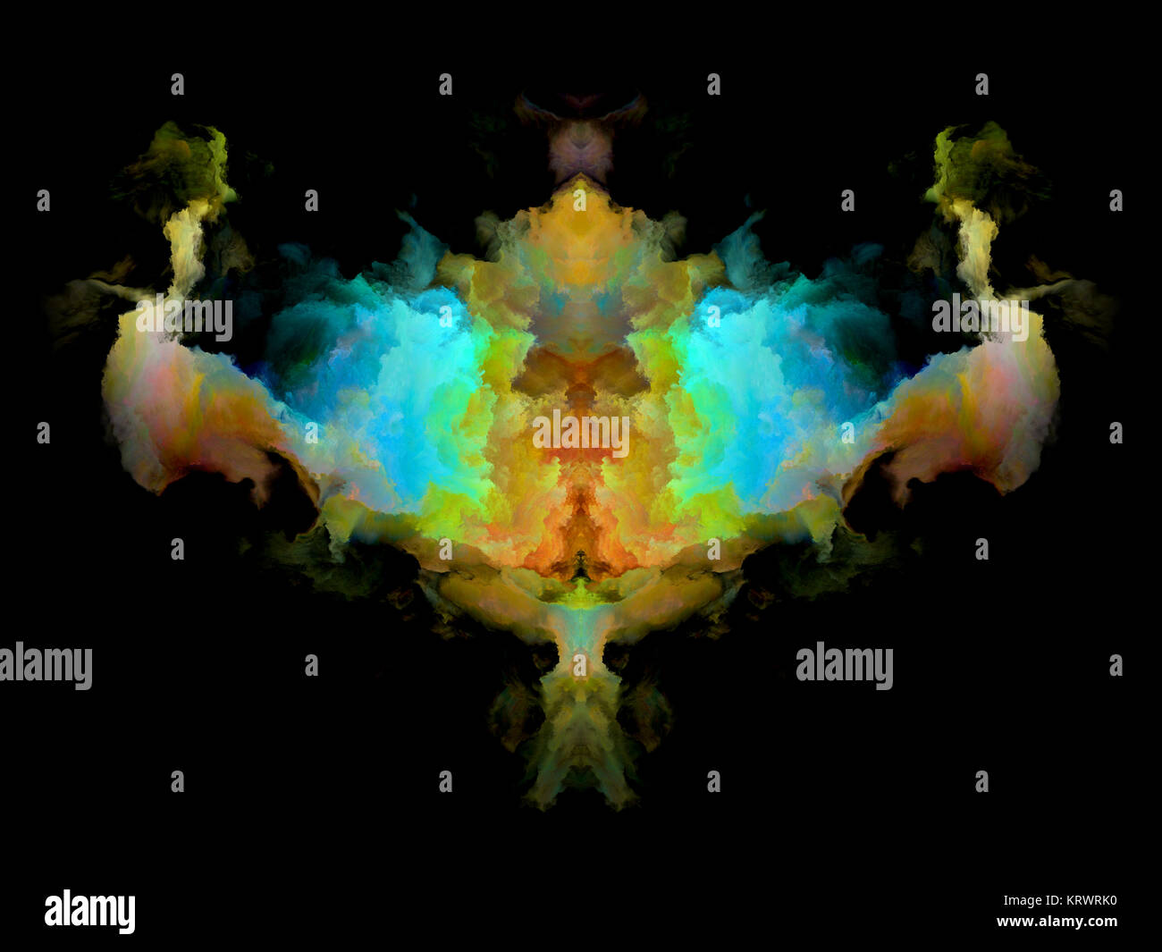 Color Rorschach Test Pattern Stock Photo - Alamy